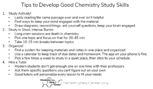 Tips for Studying Chemistry - Chemistry Help Center